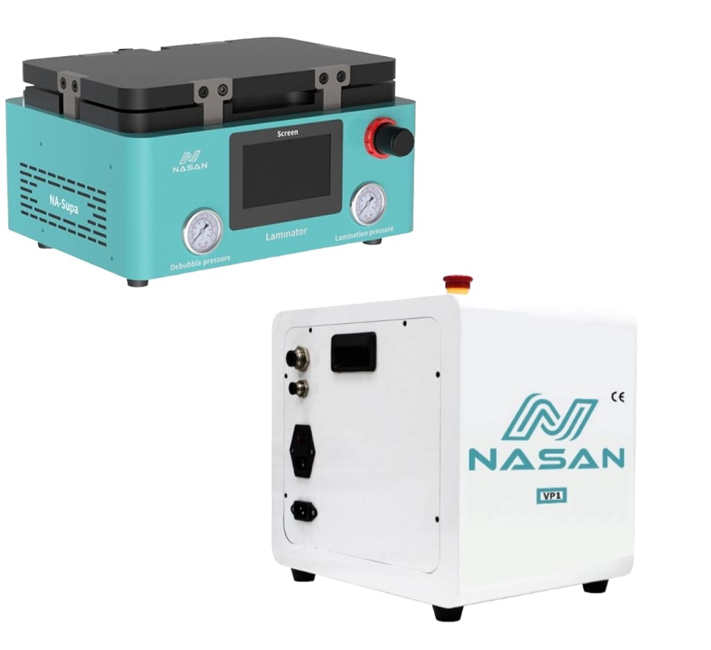 Máquina laminadora + Bomba de vacío y compresor SUPA+VP1 NASAN