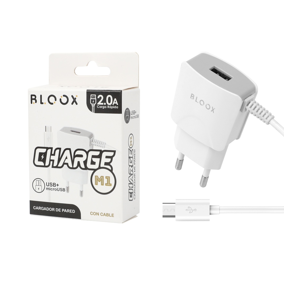 Cargador BLOOX 2A + 1 USB microUSB (BL-TCA-M1)