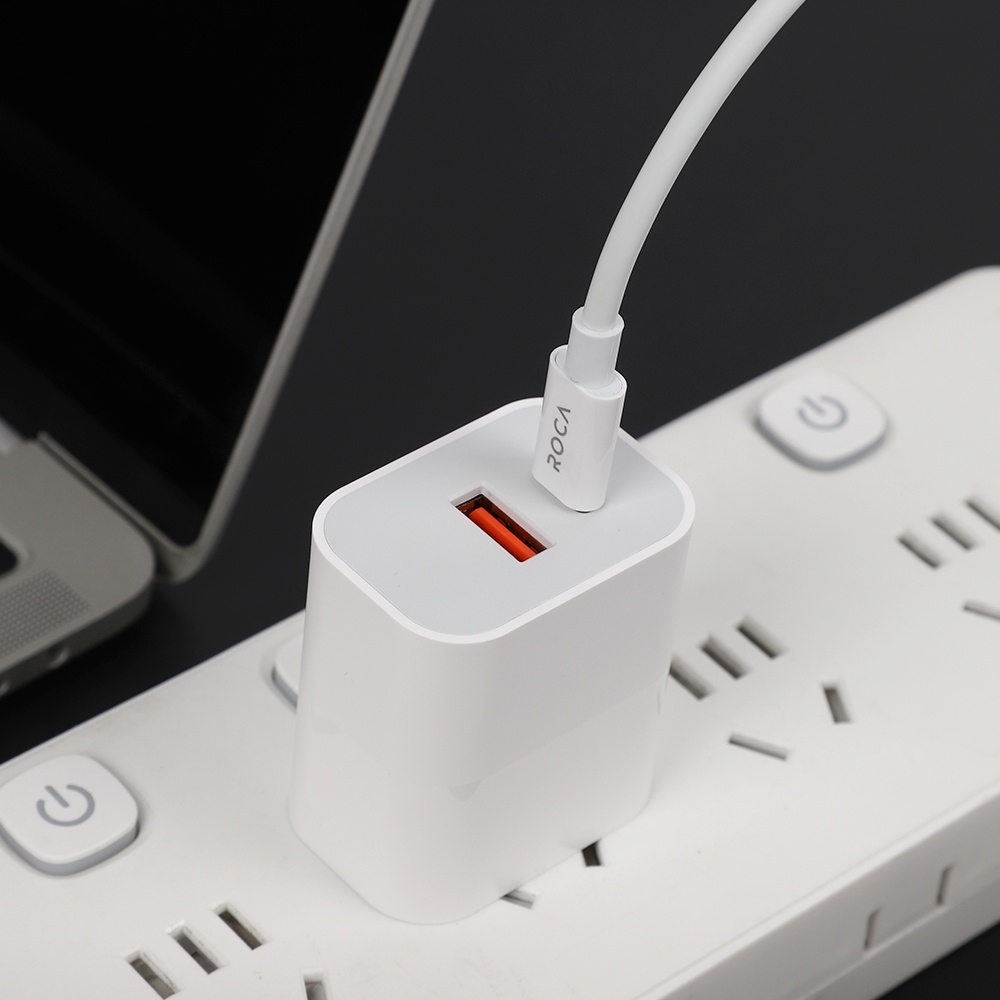 Cable de Datos ROCA Power Delivery Tipo C a Tipo C 100cm 3A 60W Blanco 721324