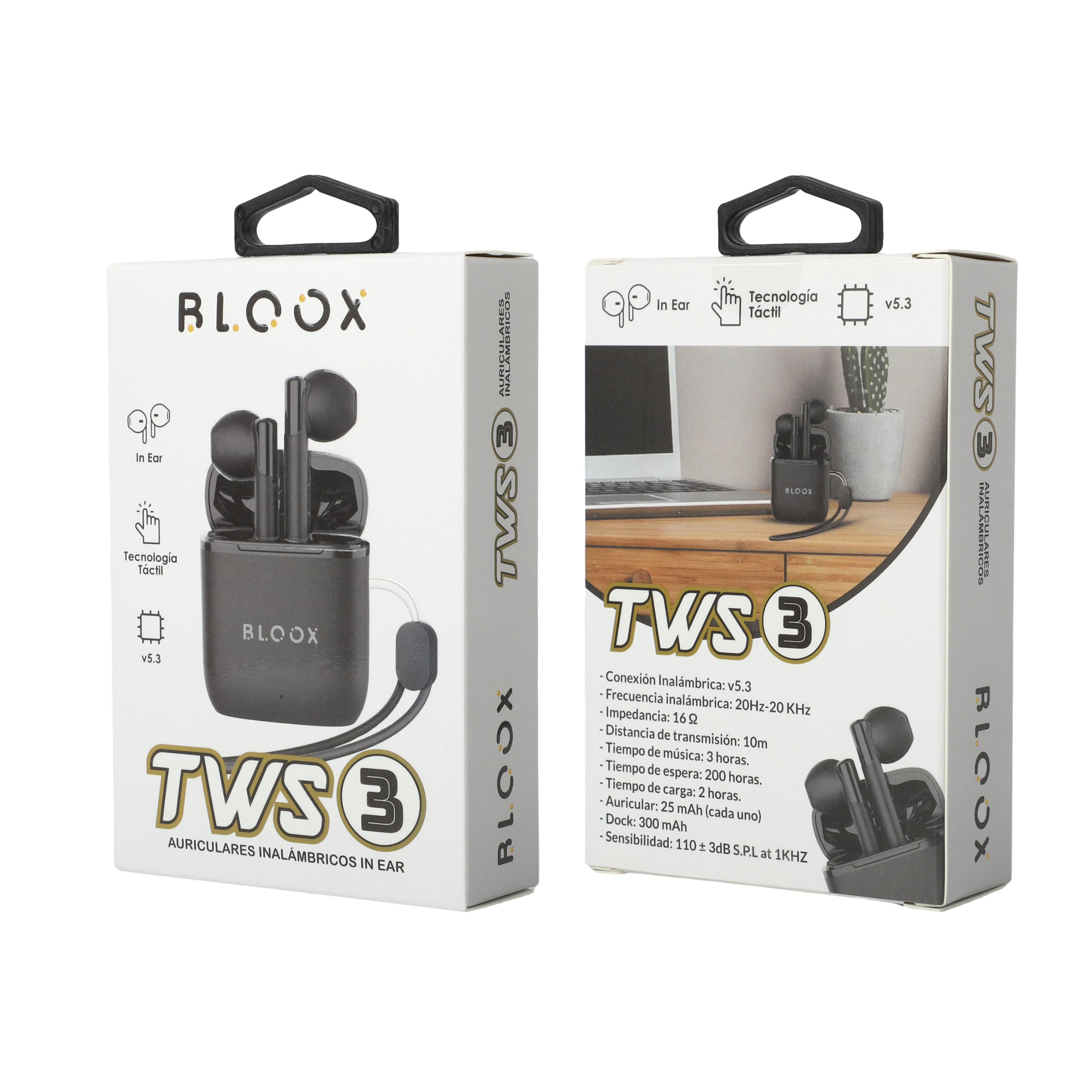 Auricular Bluetooth TWS Bloox TWS_03 Negro (BL-TWS-03/N)