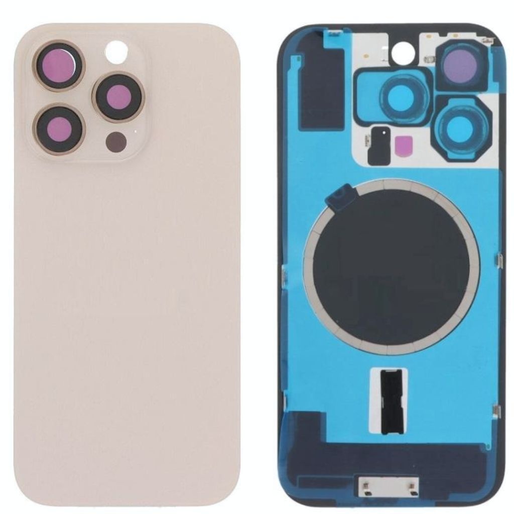 Tapa de Batería Apple iPhone 16 Pro Max c/Marco c/Lens de Cámara Dorado ...