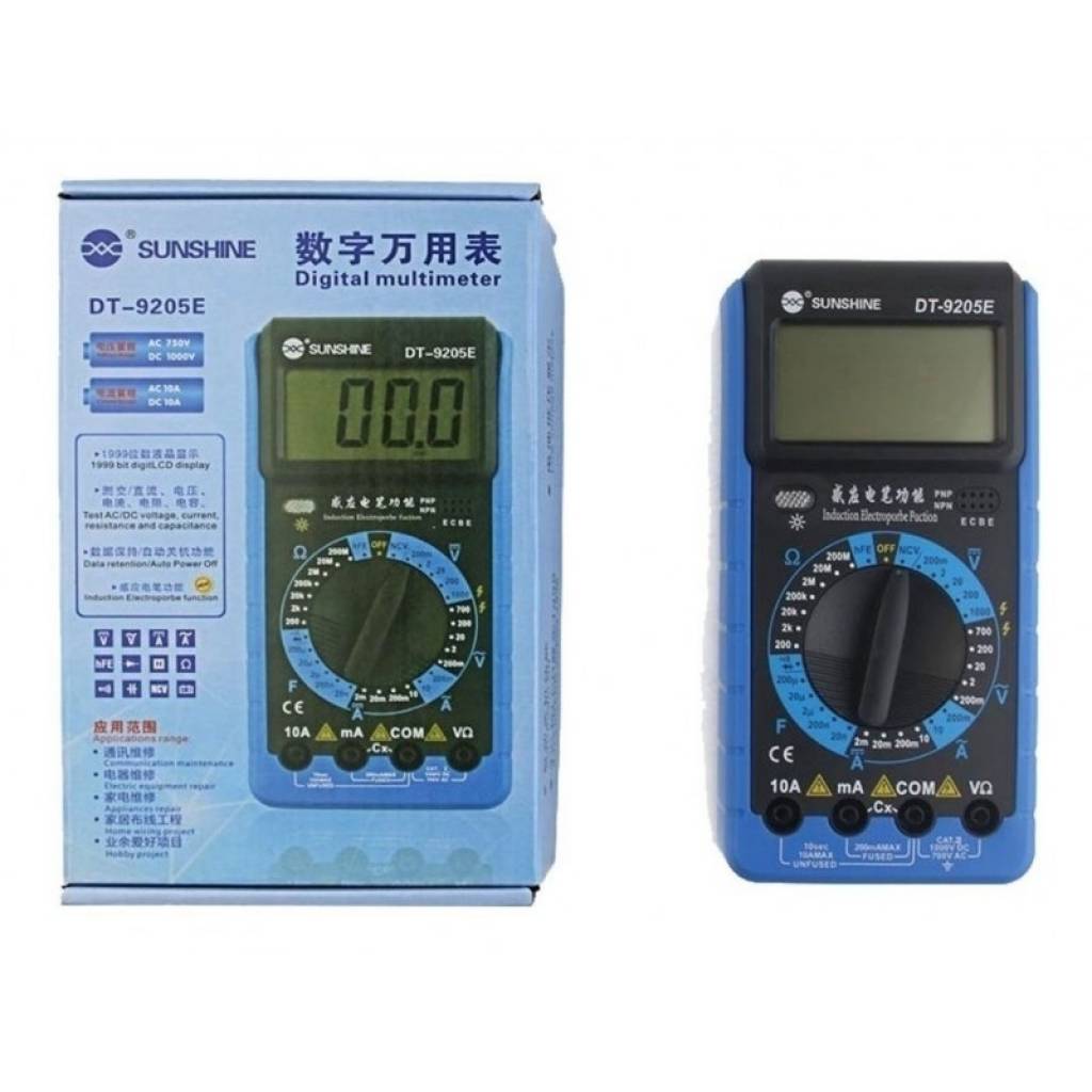 Multimetro Digital (Tester) SS-DT9205E Sunshine