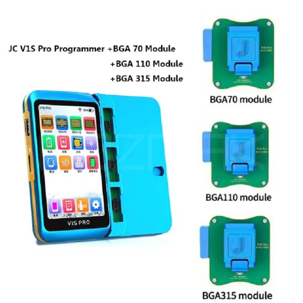 JCID V1S Pro Programadora Multifunción BGA315/BGA110/BGA70 (3 MODULOS)