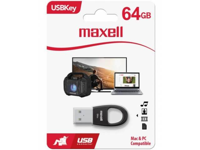 Pen Drive Maxell 64GB USB Key USB 2.0 Negro